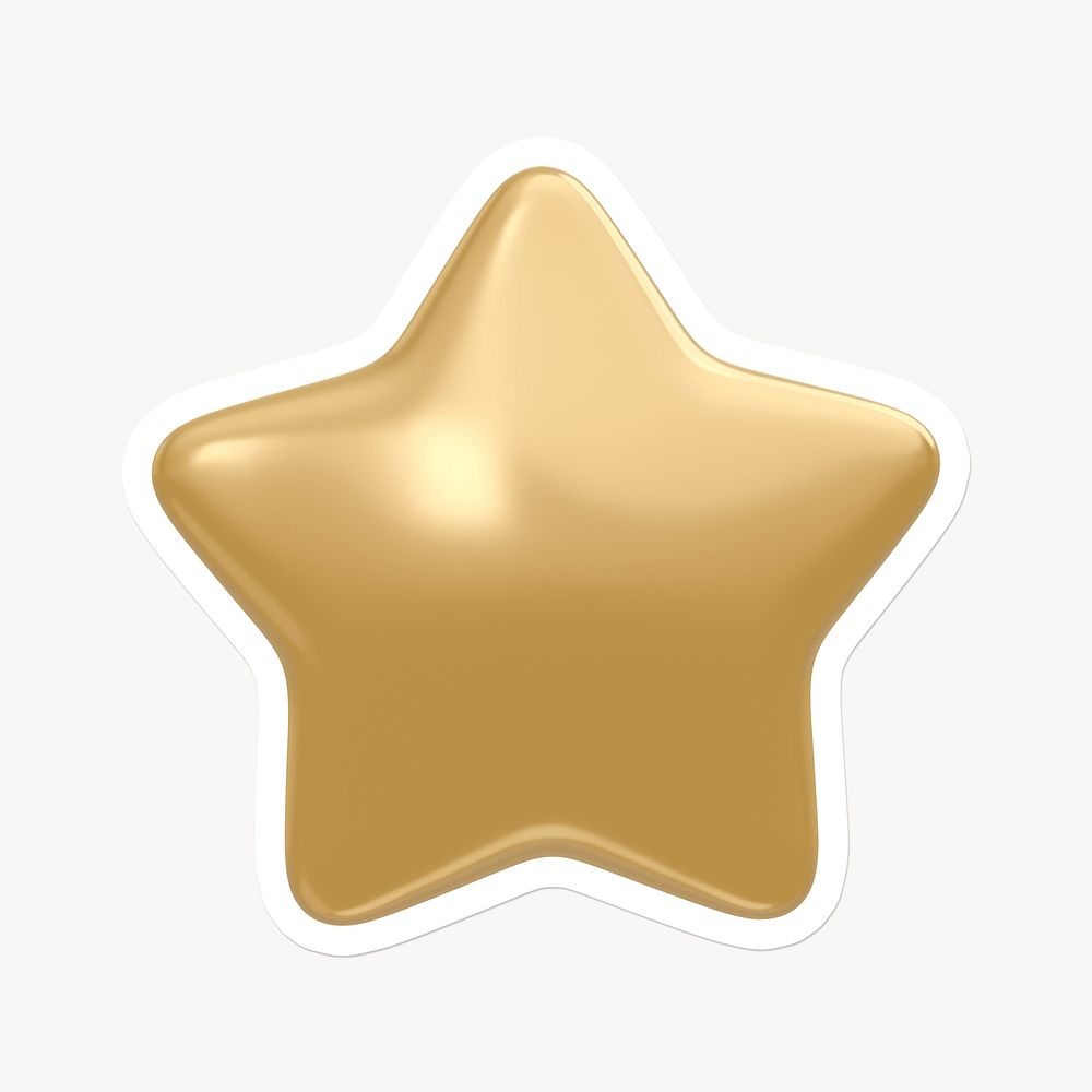 Star, favorite icon sticker white | Free Photo - rawpixel