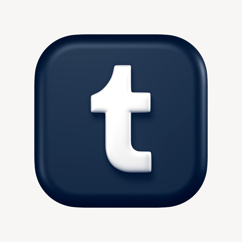Tumblr icon social media 3D | Free Photo Illustration - rawpixel