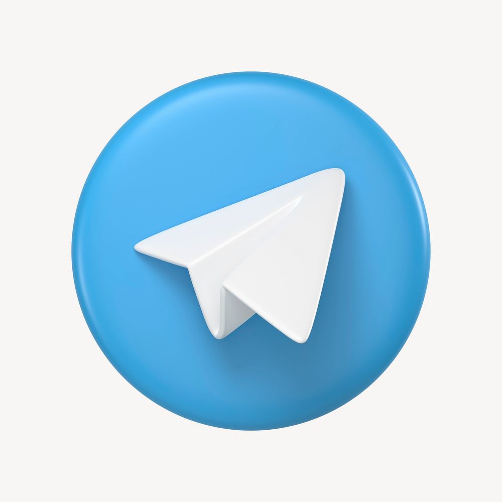 Telegram icon social media 3D | Free Photo Illustration - rawpixel