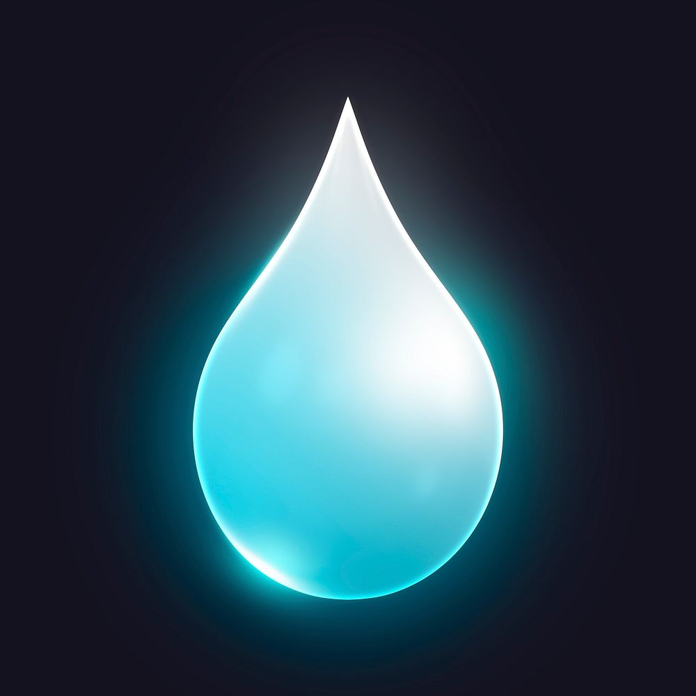 Water drop, environment icon, 3D | Free Photo Illustration - rawpixel