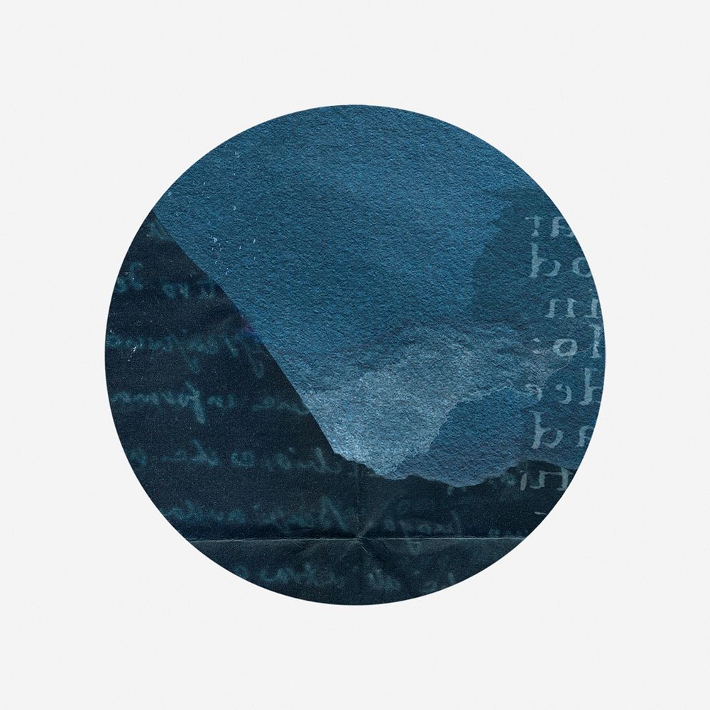 Aesthetic blue paper badge, journal | Free Photo - rawpixel