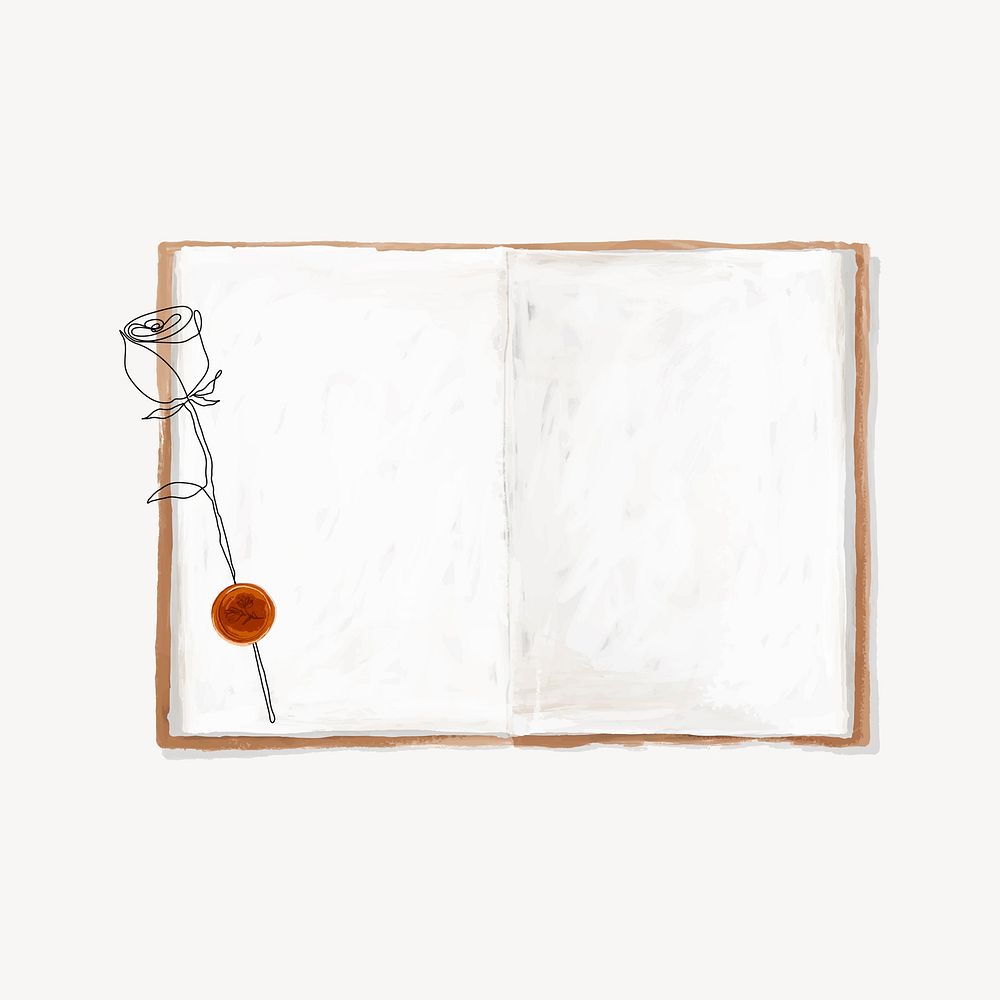 Floral notebook pages, aesthetic stationery | Premium Vector ...