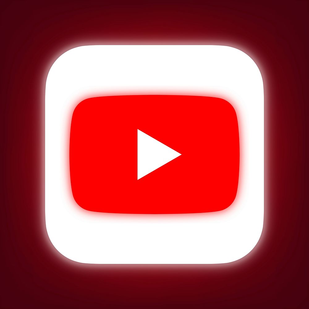YouTube icon social media neon | Free Photo - rawpixel