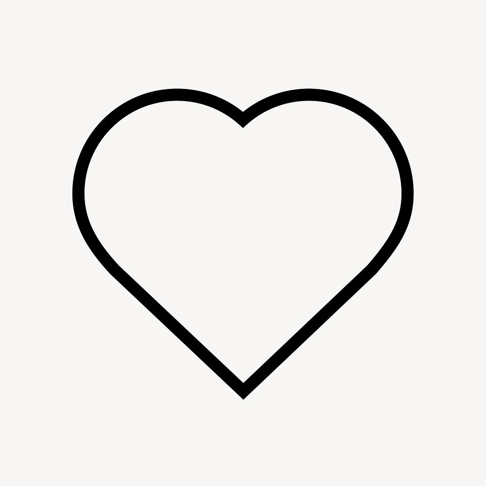 Heart shape line icon, minimal | Premium PSD - rawpixel