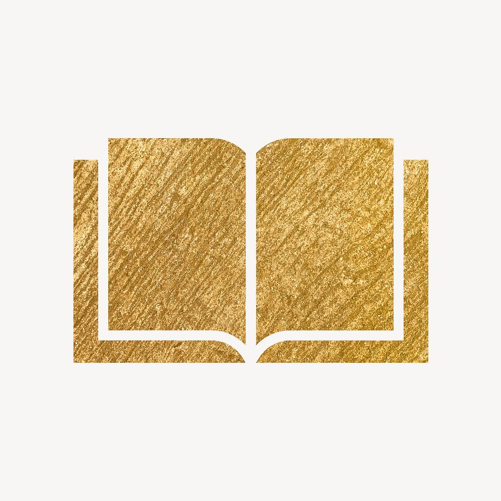 Open book, education icon, gold | Free Photo - rawpixel