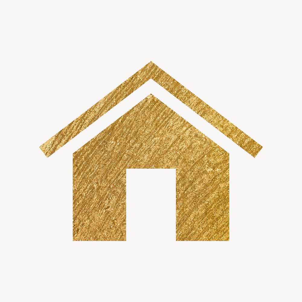 Home icon, gold illustration | Free Icons - rawpixel