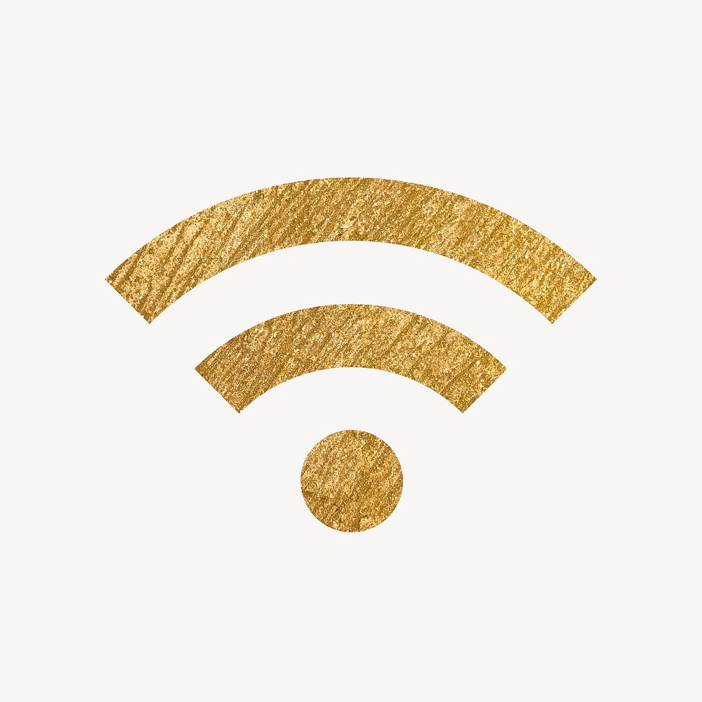 Wifi network icon, gold illustration | Free Photo - rawpixel