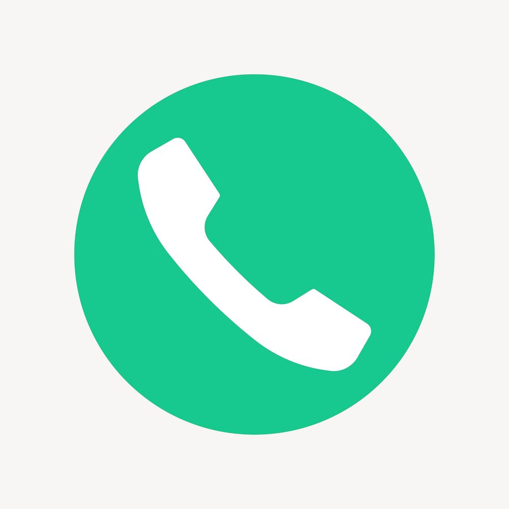 Phone call app icon, flat | Free PSD - rawpixel