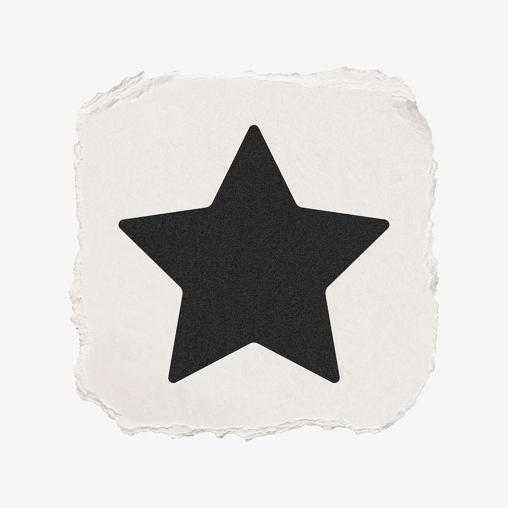 Star shape icon, ripped paper | Free Photo - rawpixel