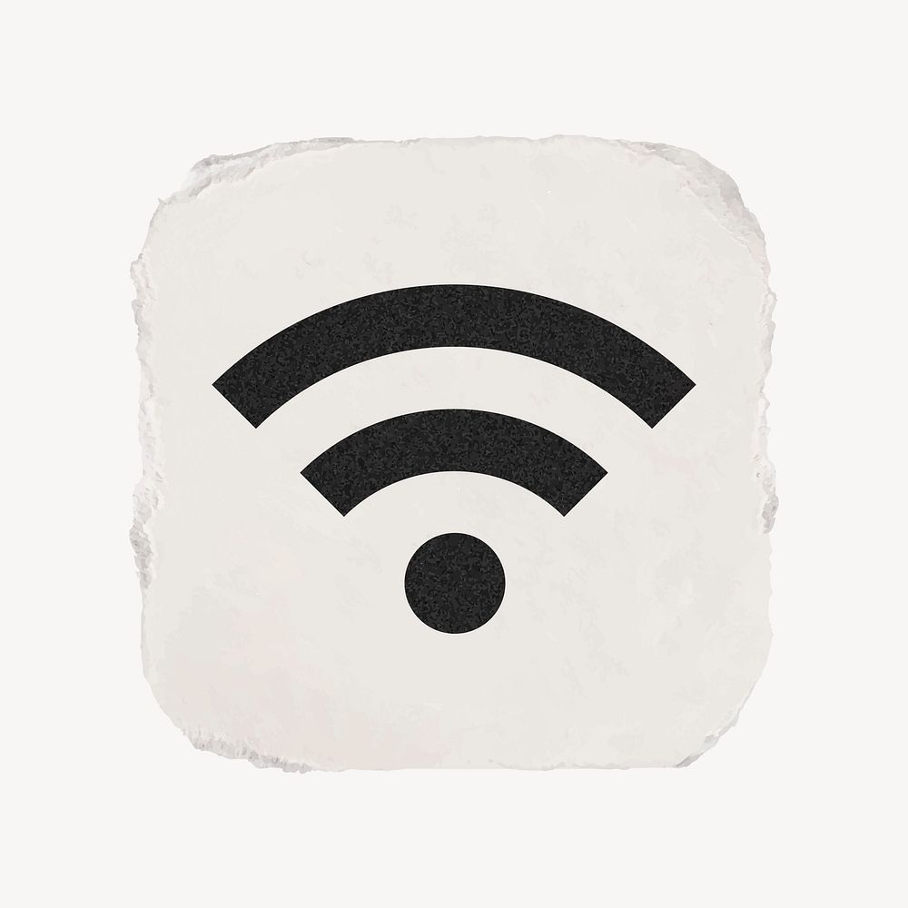 Wifi network icon, ripped paper | Premium Vector - rawpixel