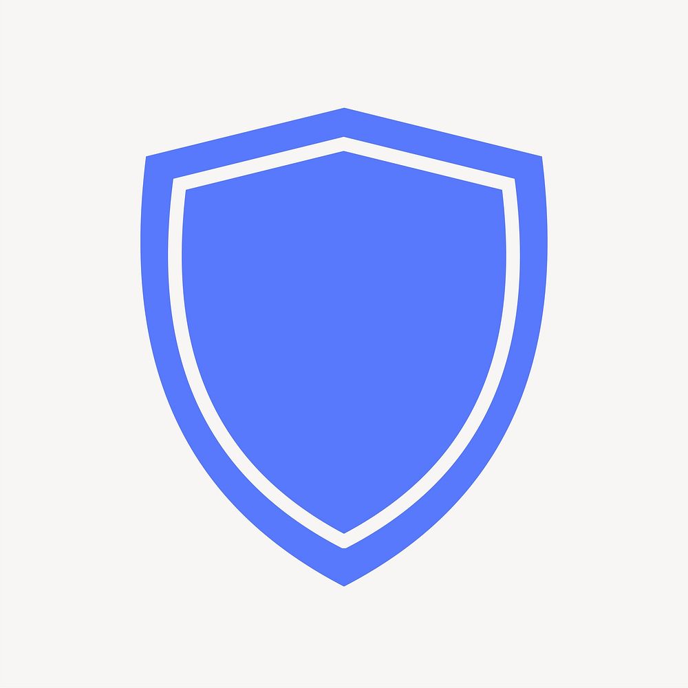 Shield, protection icon, blue flat | Free Photo - rawpixel