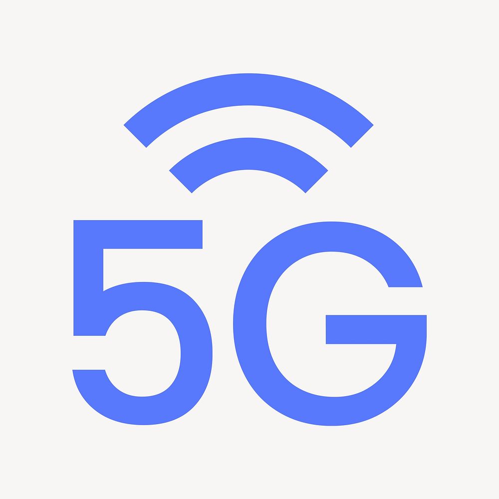 5G network icon, blue flat | Premium PSD - rawpixel