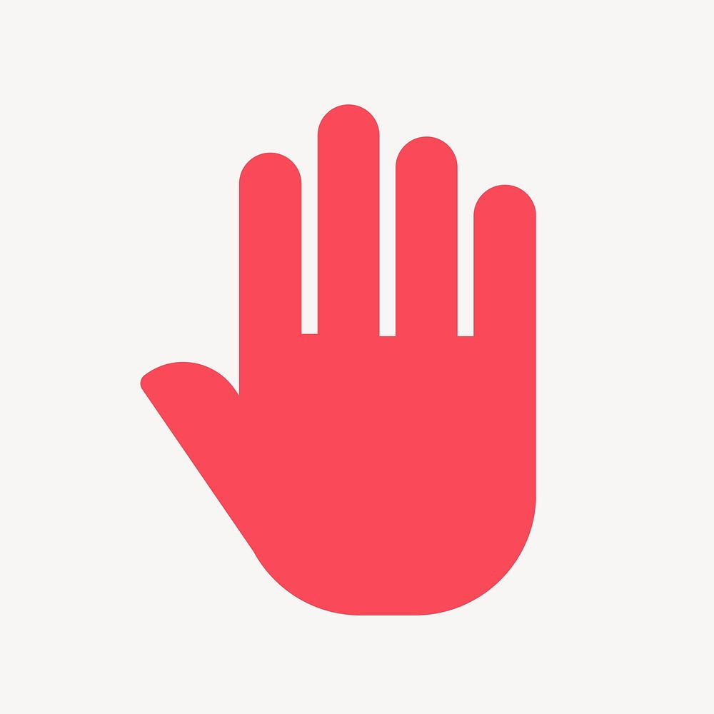 Hand icon, pink flat design | Premium PSD - rawpixel