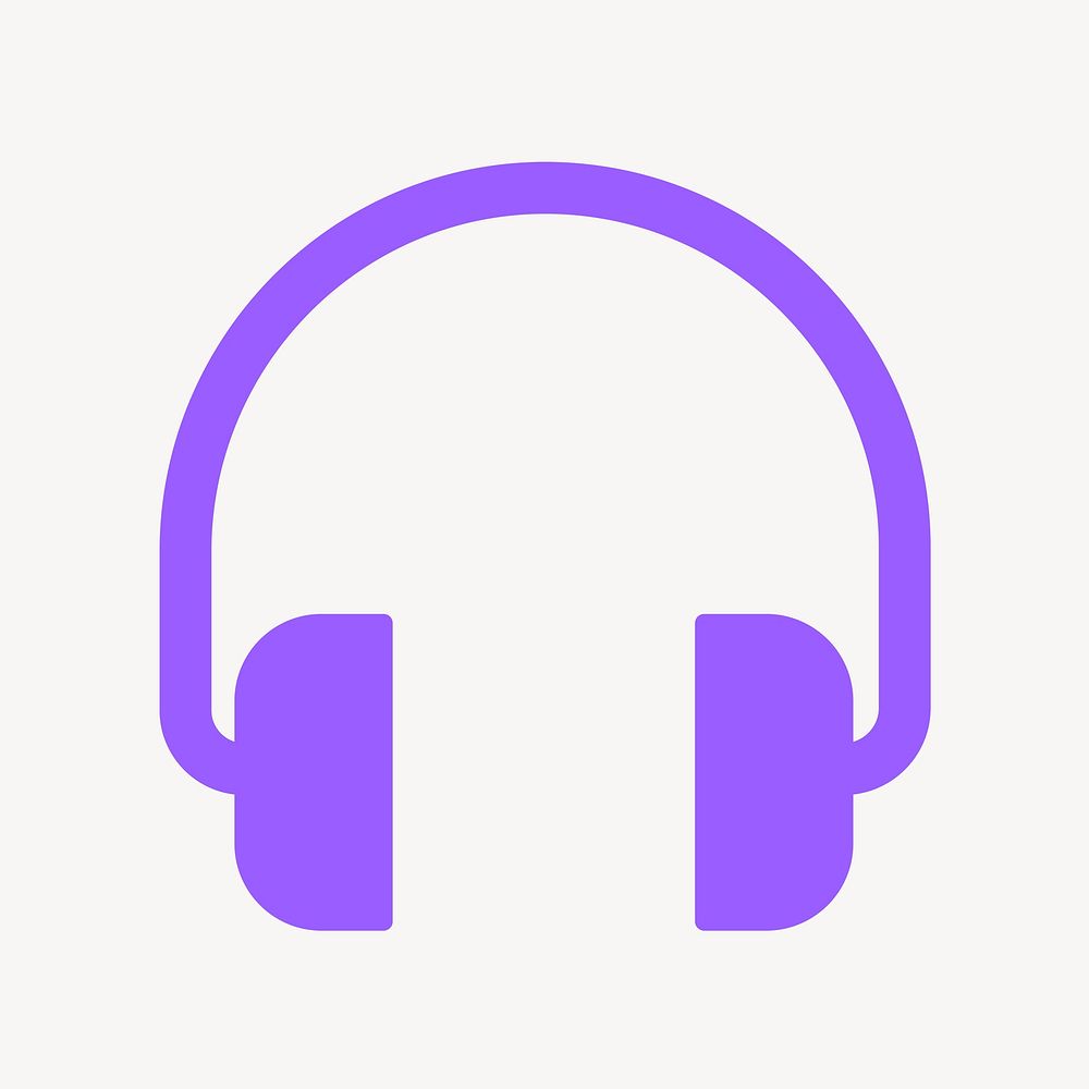 Headphones, music icon, purple flat | Premium PSD - rawpixel