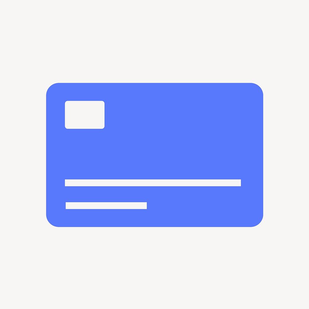 Credit card icon, blue flat | Premium PSD - rawpixel