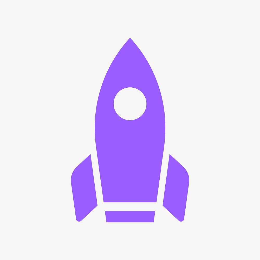 Rocket icon, purple flat design | Premium PSD - rawpixel
