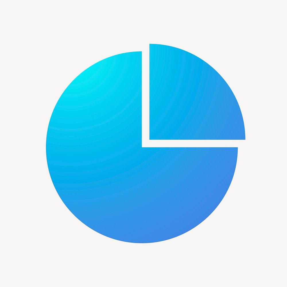Pie chart icon, gradient design | Free Photo - rawpixel