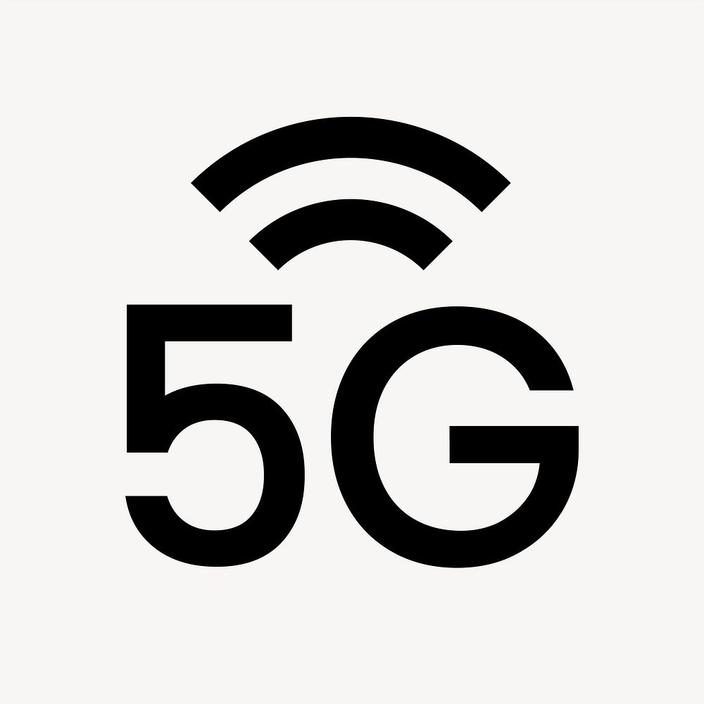 5G network icon, simple flat | Free Photo - rawpixel