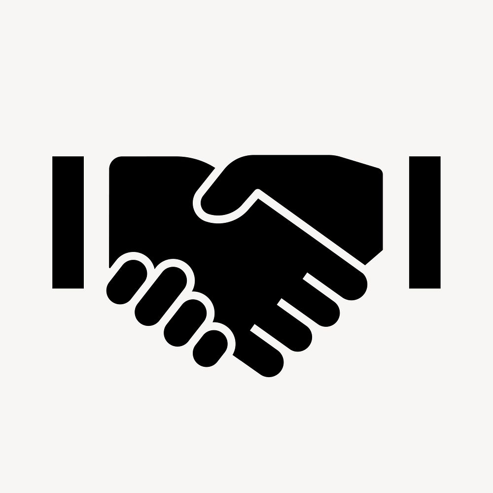 Business handshake icon, simple flat | Free Photo - rawpixel
