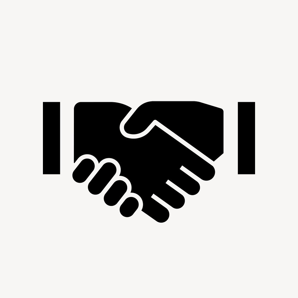 Business handshake icon, simple flat | Premium PSD - rawpixel