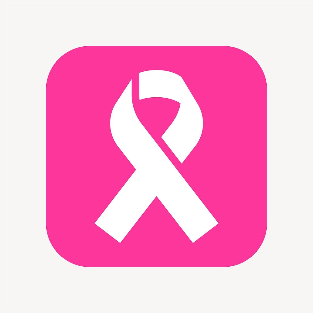 Ribbon icon, flat square design | Free Photo - rawpixel