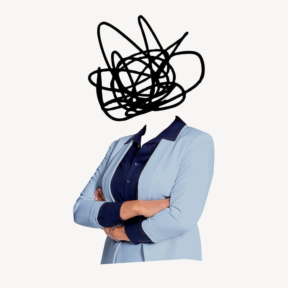 Scribble head businesswoman, fatigue, mental | Premium Photo - rawpixel