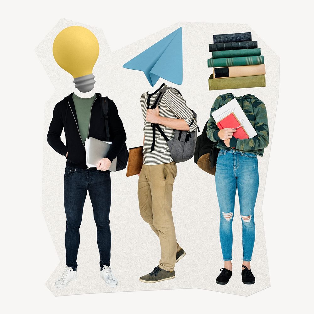 Creative head students, abstract education | Premium Photo - rawpixel