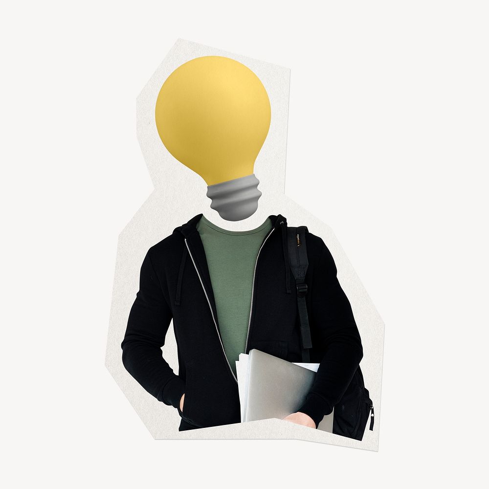 Student light bulb head, creativity, | Free Photo - rawpixel