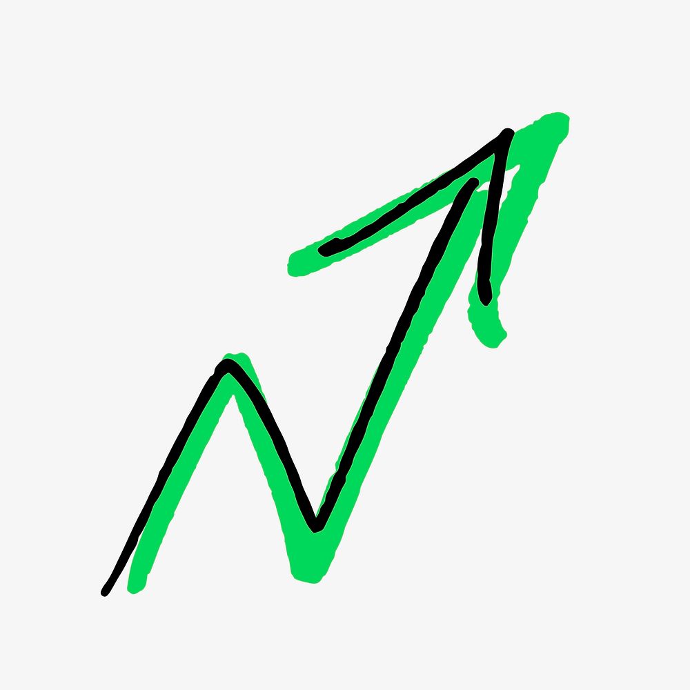Upward arrow doodle, cute business | Premium Photo - rawpixel