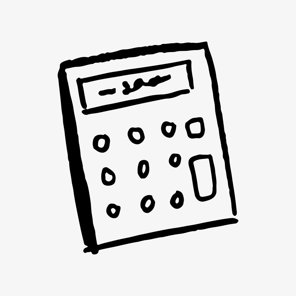 Calculator png doodle sticker, cute | Premium Vector - rawpixel