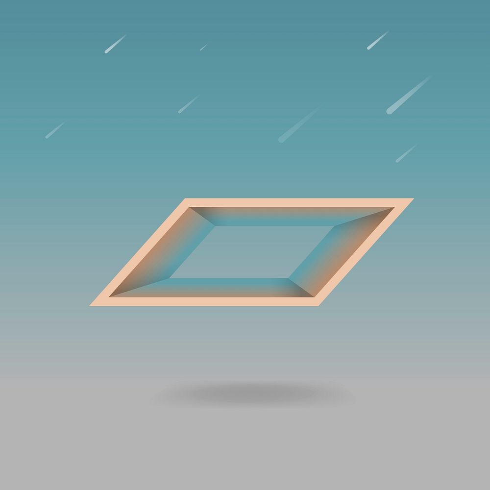 Abstract geometric parallelogram shape vector | Free Vector - rawpixel