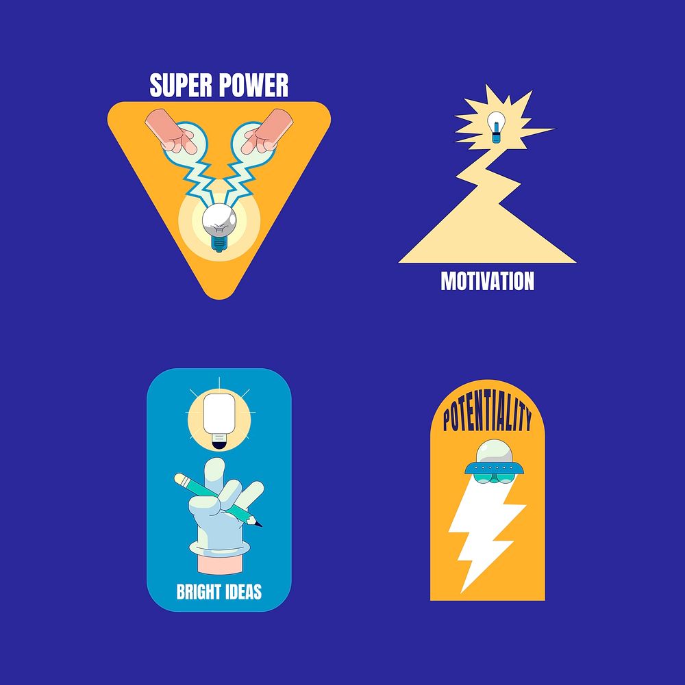 Creative inspirational badge collection vector | Premium Vector - rawpixel