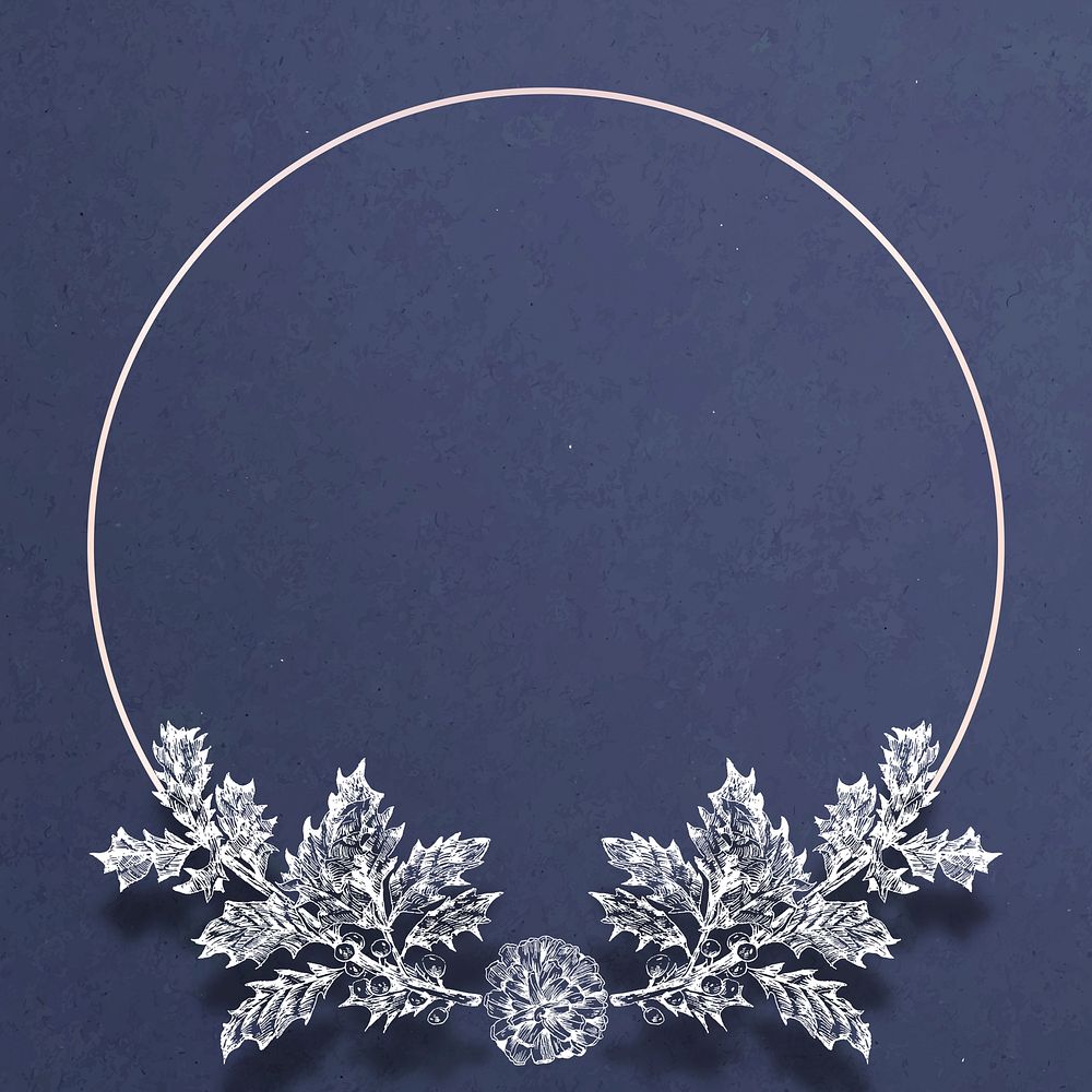 White round winter frame social | Premium Vector - rawpixel