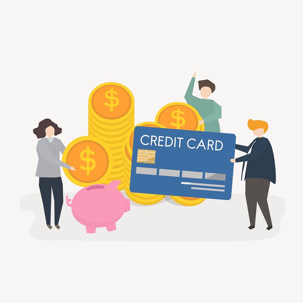 Financial collage element, credit card | Premium PSD - rawpixel