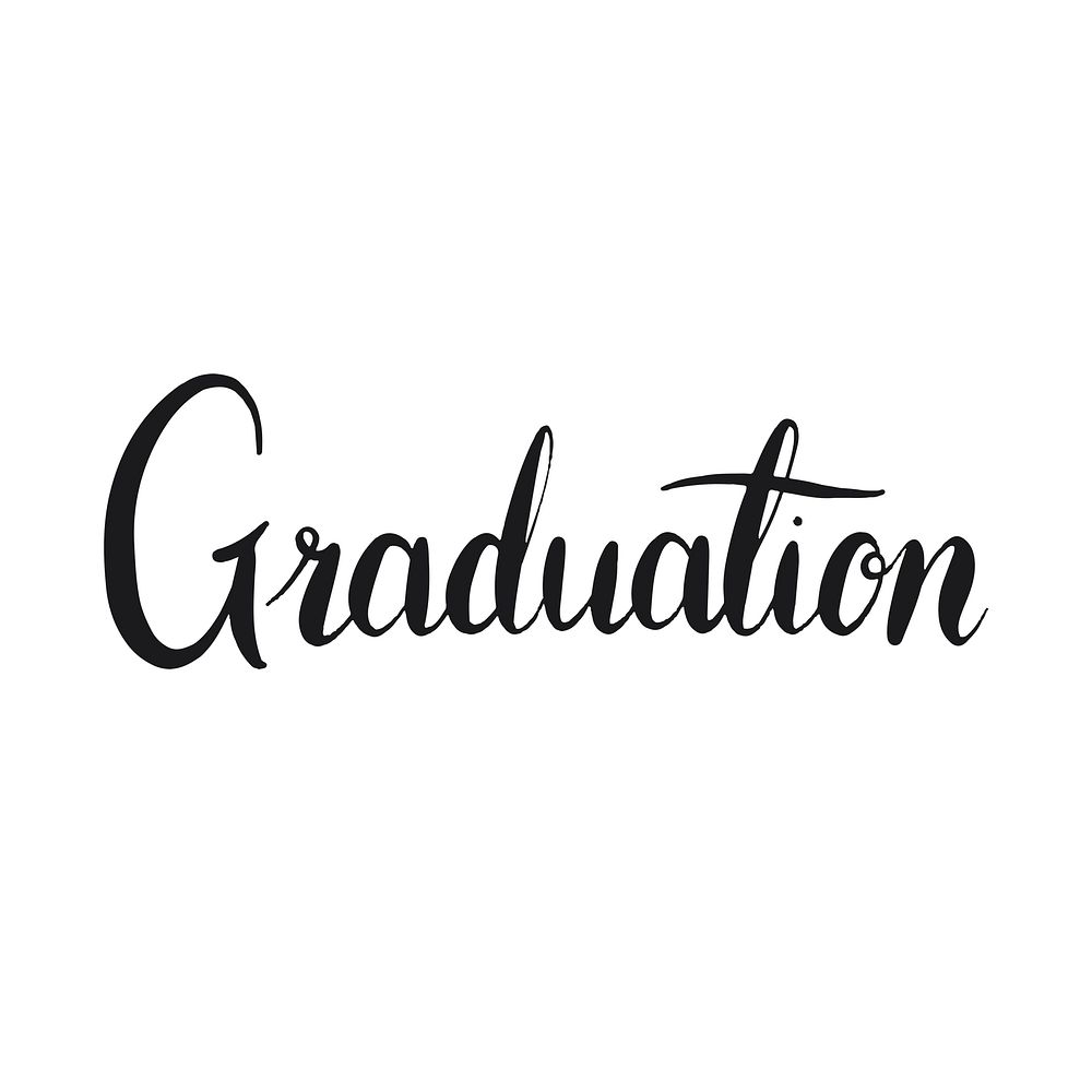 Graduation word, black & white | Premium PSD - rawpixel