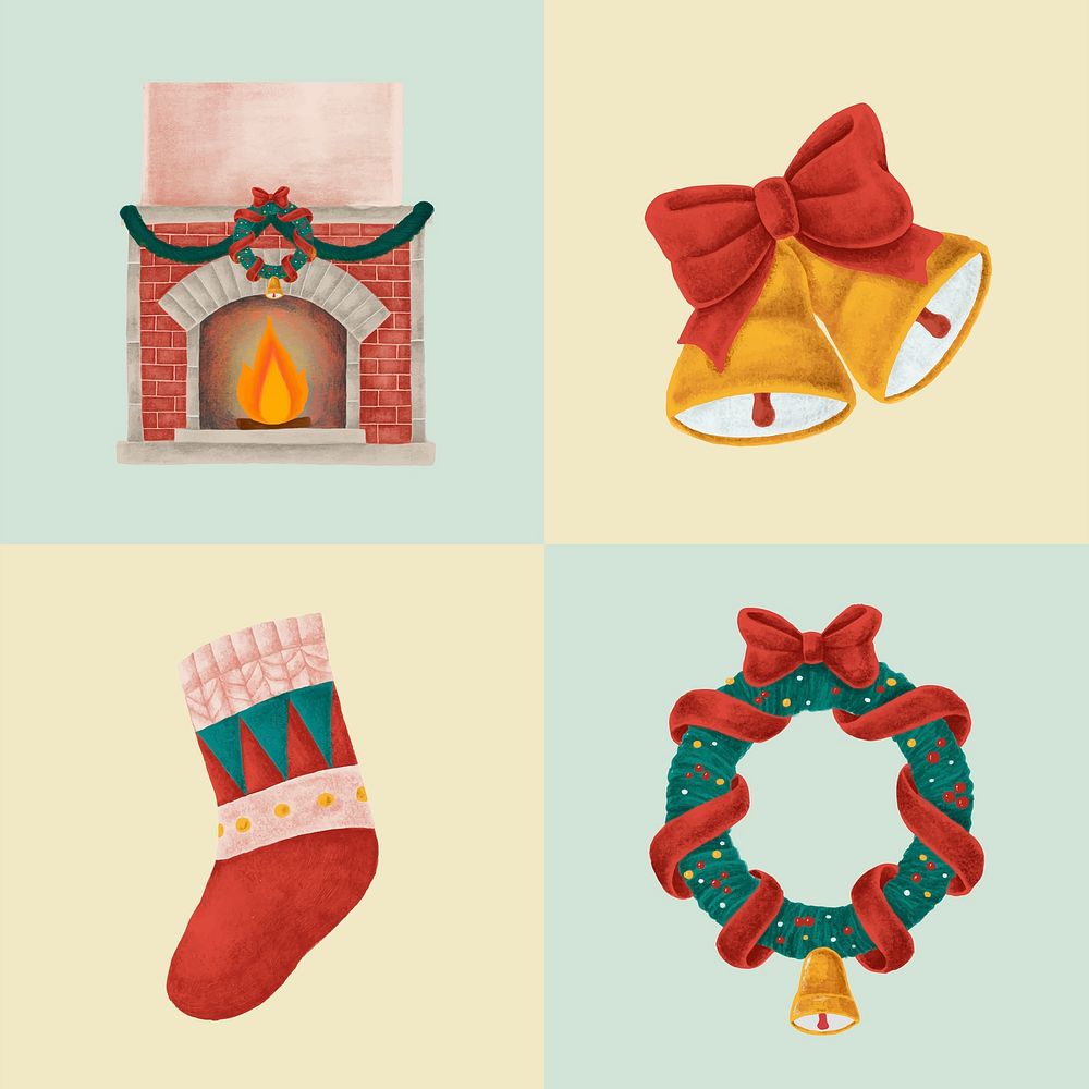 Christmas season illustration psd hand | Premium PSD - rawpixel