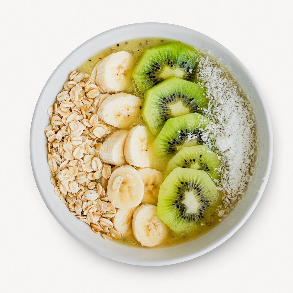 Oatmeal bowl sticker, healthy food | Premium PSD - rawpixel