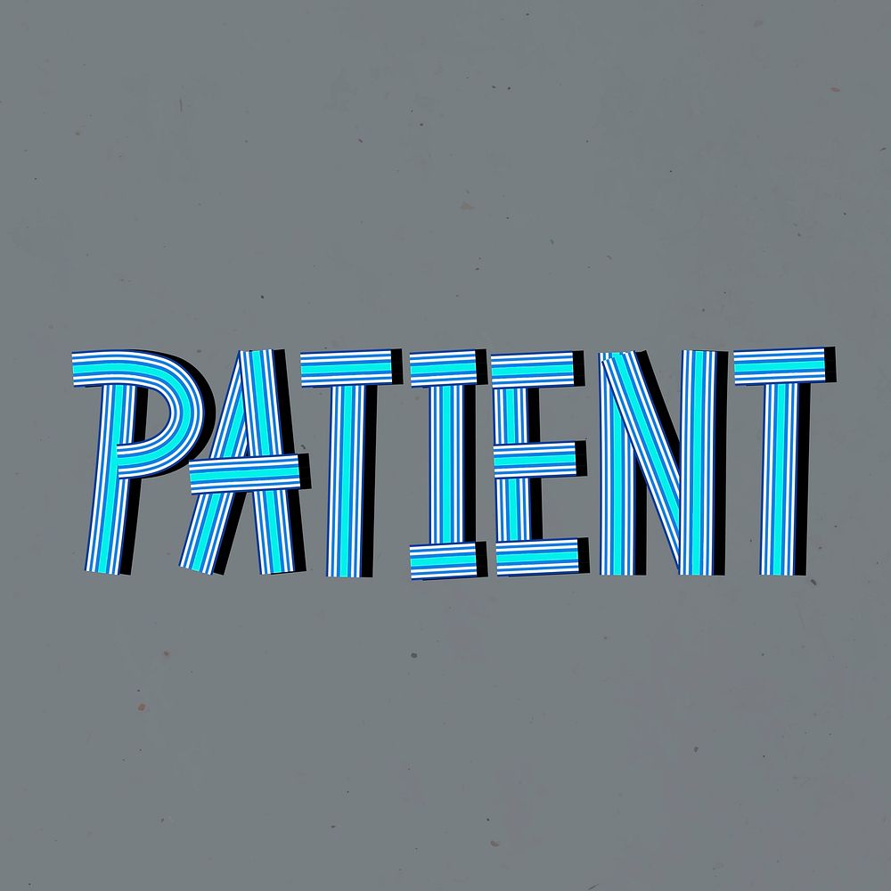 Patient word psd health word | Premium PSD - rawpixel