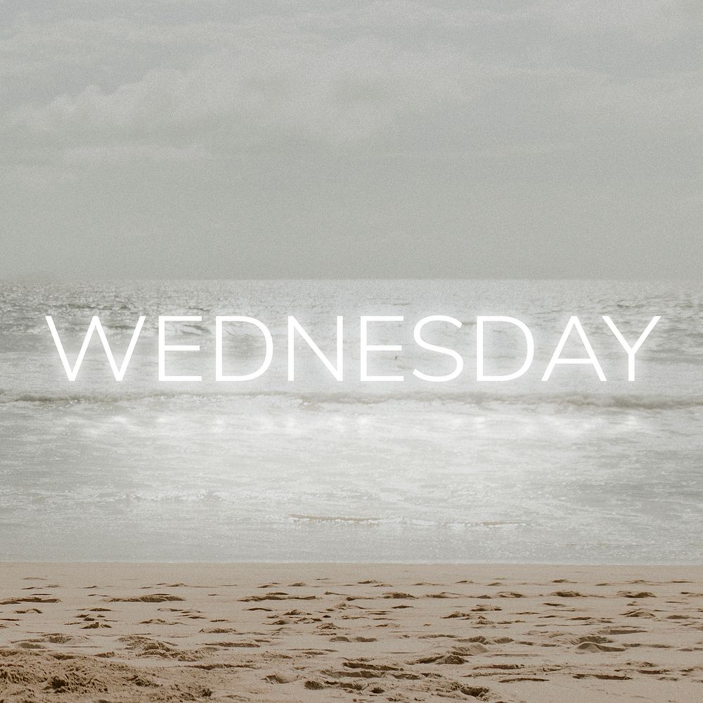 White neon text WEDNESDAY typography | Free Photo - rawpixel