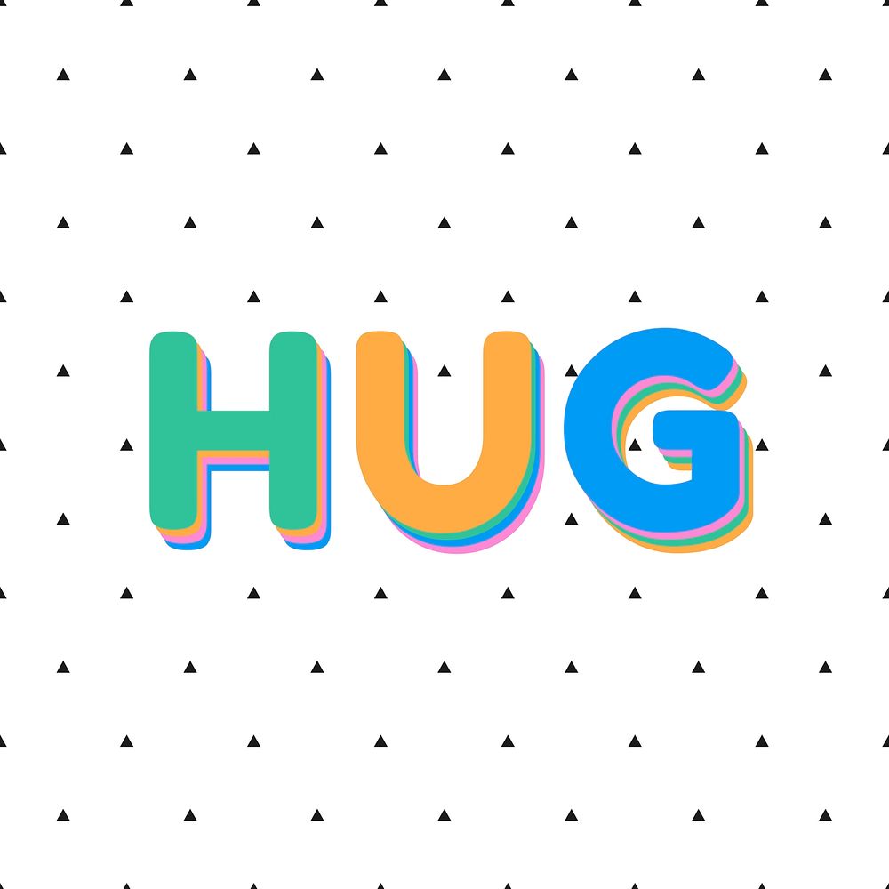 Hug word art font typography | Free Photo - rawpixel