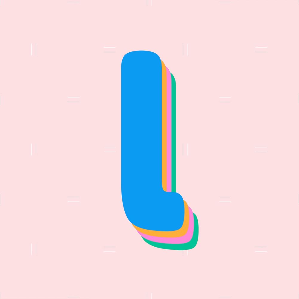 Psd l font rounded typography | Premium PSD - rawpixel