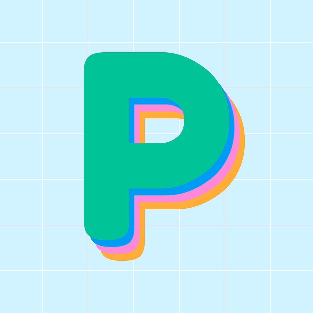 Letter p rounded 3d shade | Free Photo - rawpixel