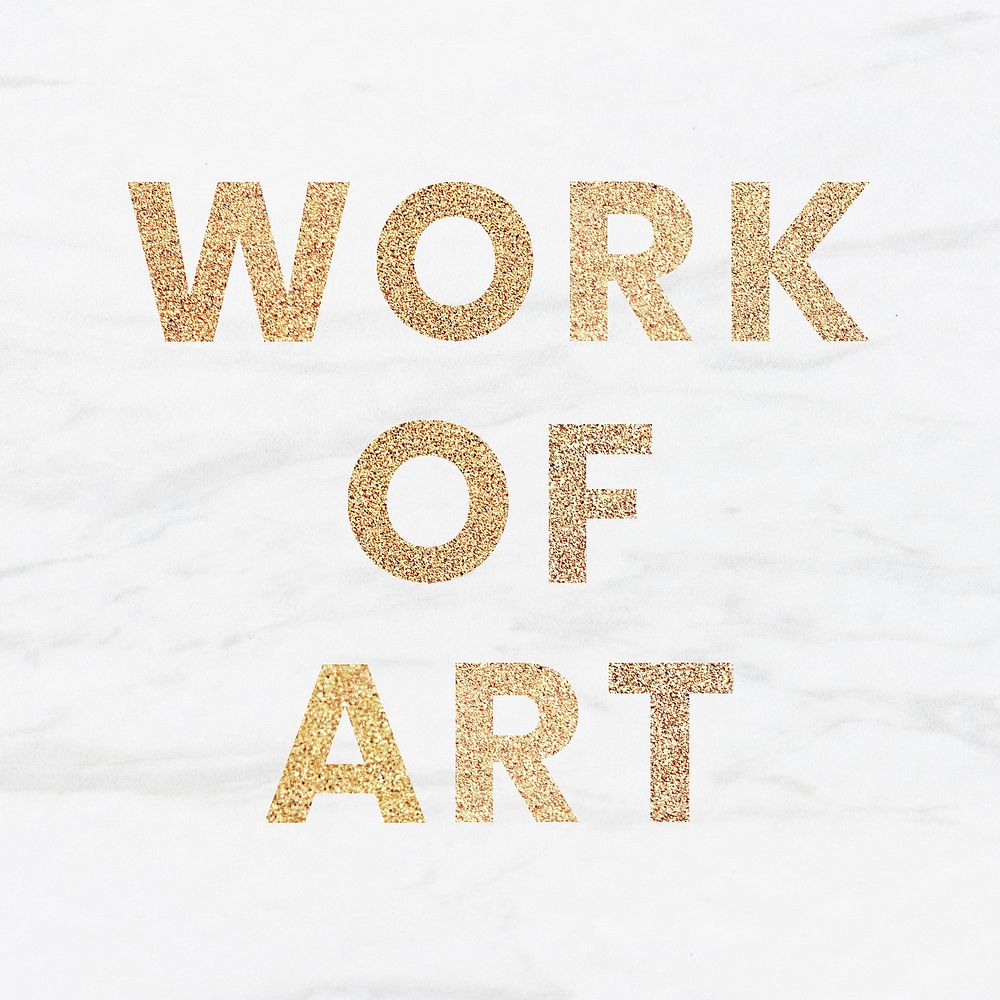 Glittery work art typography white | Free Photo - rawpixel