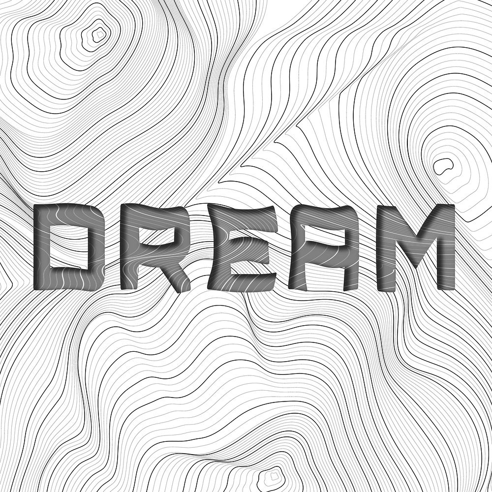 Dark gray dream word typography | Free Photo - rawpixel