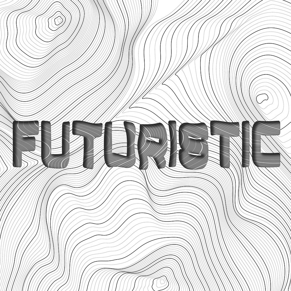Dark gray futuristic word typography | Free Photo - rawpixel