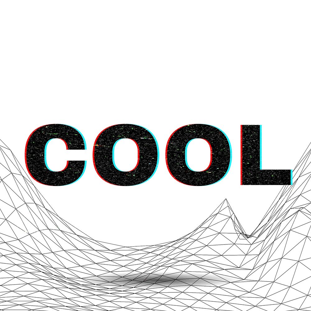 Word COOL typography wavy background | Free Photo - rawpixel