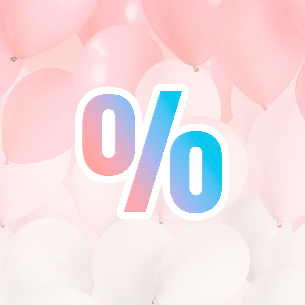 Psd gradient percent sign icon | Premium PSD - rawpixel