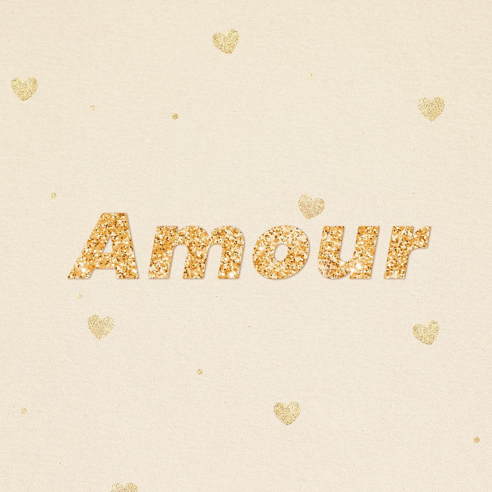 Gold amour word typography font | Free Photo - rawpixel