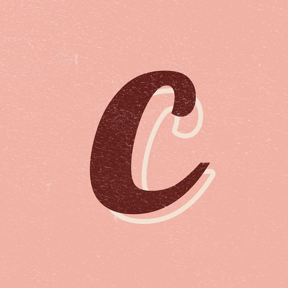 Alphabet letter C vintage handwriting | Premium PSD - rawpixel