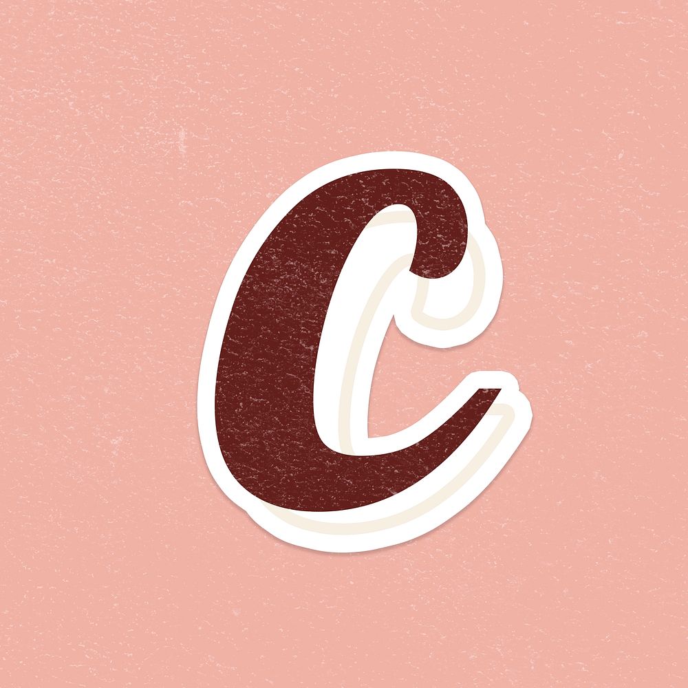 Alphabet letter C vintage handwriting | Premium PSD - rawpixel